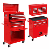 8-Drawer Rolling Tool Chest, 2-IN-1 Tool Chest and Cabinet Stainless ...