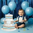 Baby Shower Diaper Cake Decorations Blue, Birthday Party Diaper Cake ...