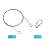 Uxcell 1.5mmx1m/3.3ft Safety Steel Cable Luggage Lock Security Wire ...