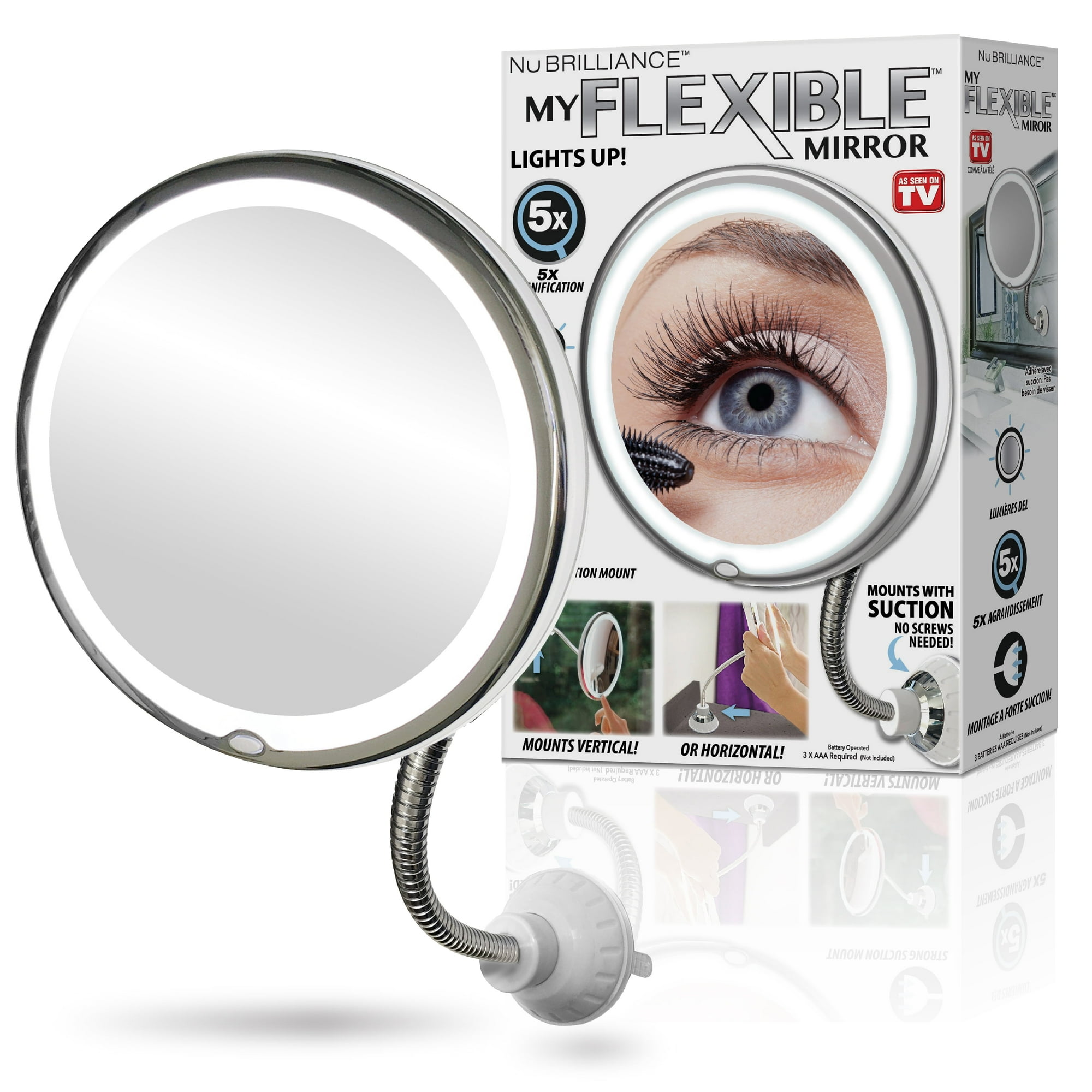 Click here for As Seen On Tv Nu Brilliance My Flexible Mirror 5x... prices