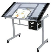 Emma + Oliver Adjustable Art & Craft Drawing Table, Portable with ...