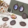 20pcs Pendant Trays Kit 10pcs Oval Blank Bezel Pendant Settings 10pcs ...