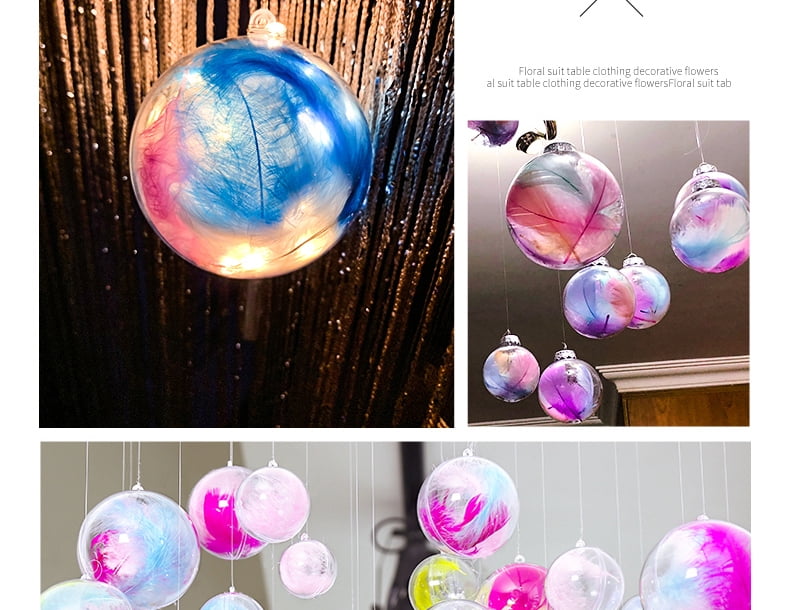 Baubles Home Accessories Clear Plastic Craft Ball Fillable Transparent ...