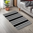 Black White Stripes Door Mat 20x31.5 Inch Lines Modern Vertical Stripes ...