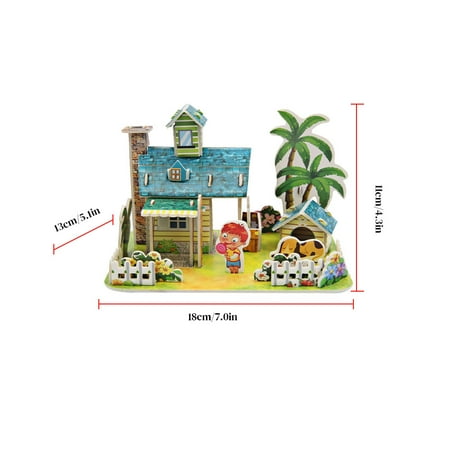 yingyy 3D Paper Assembly House Model children paper assembly house ...