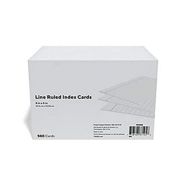 Universal Ruled Index Cards, 4 x 6, White, 500/Pack -UNV47235 - Walmart.com