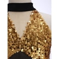 Aislor Girls Sequin Fringe Sleeveless Halter Neck Tassel Bodysuit ...
