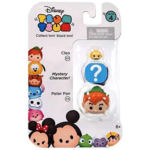 Disney Tsum Tsum Series 4 Cleo y Peter Pan 1 "Minifigure 3-Pack Disney ...