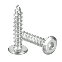 M6 x 30mm (25 Pack) 304 Stainless Steel Flat Round Socket Head Wood ...