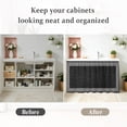 Black Retro Greek Key Cabinet Curtain 28"W x 51"L, Greece Ancient ...