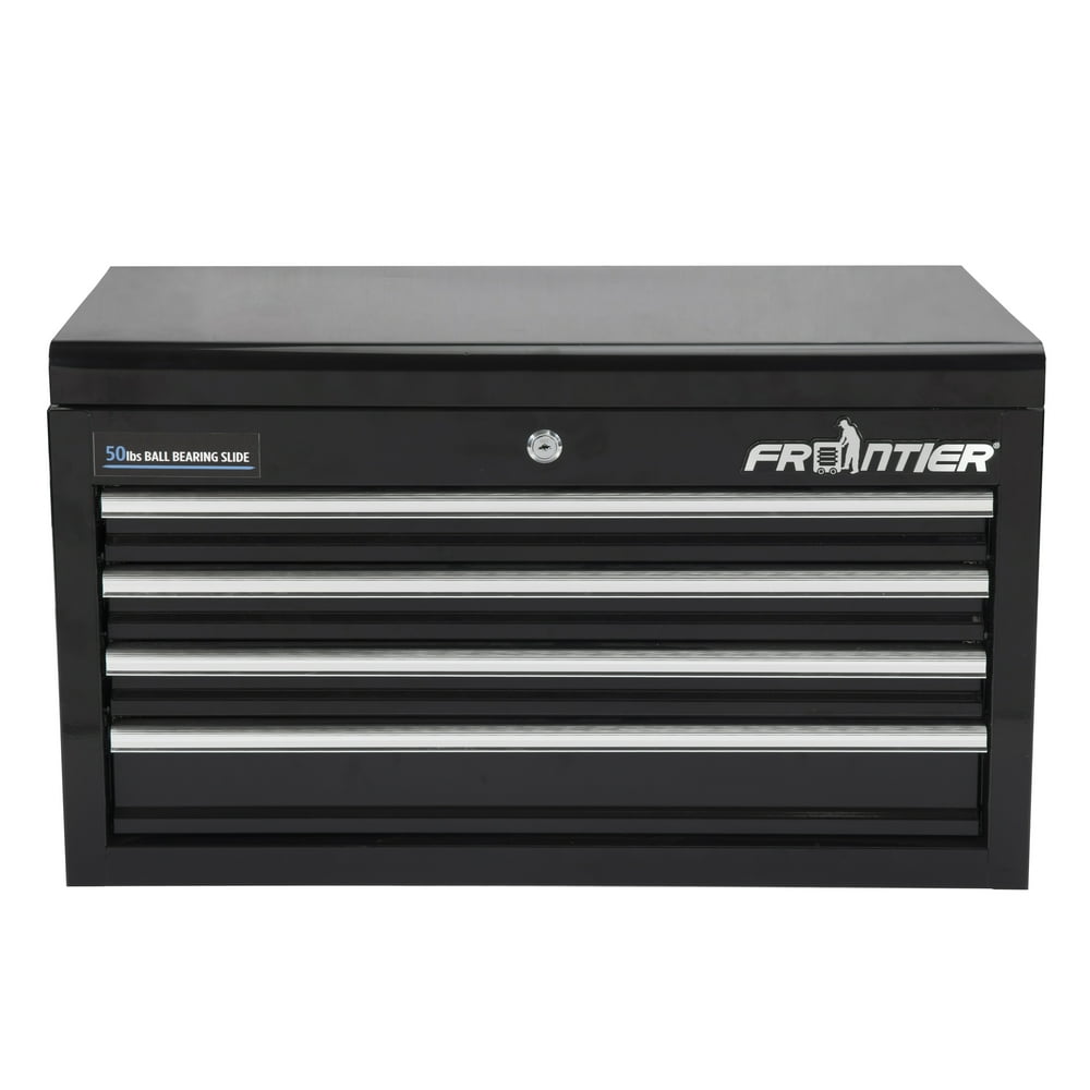 Frontier 26-inch 4 Drawer Top Tool Chest, Tool Organizer, Black, Steel ...