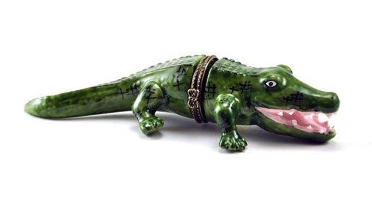 Croc Crocodile Alligator Shaped Porcelain Hinged Trinket Box - Walmart.com