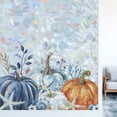 Blue Pumpkins Fall Privacy Window Film, Decorative Stained Glass Window ...