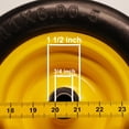 11x6.00-5 Flat Free Tire with 3/4 & 5/8 Bearings Zero Turn Mower, 5.9 ...