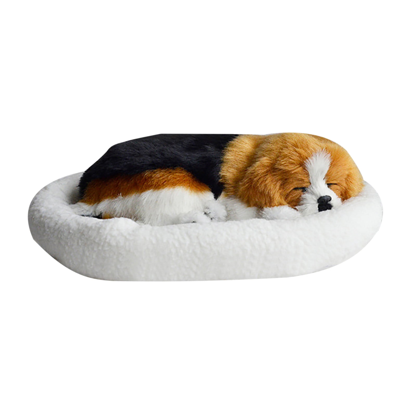 Realistic Sleeping Plush Breathing Dog Furry Dog With Mat Creative ...