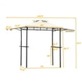 Euroco Patio Grill Gazebo with Bar Counters, Backyard BBQ Grill Shelter ...