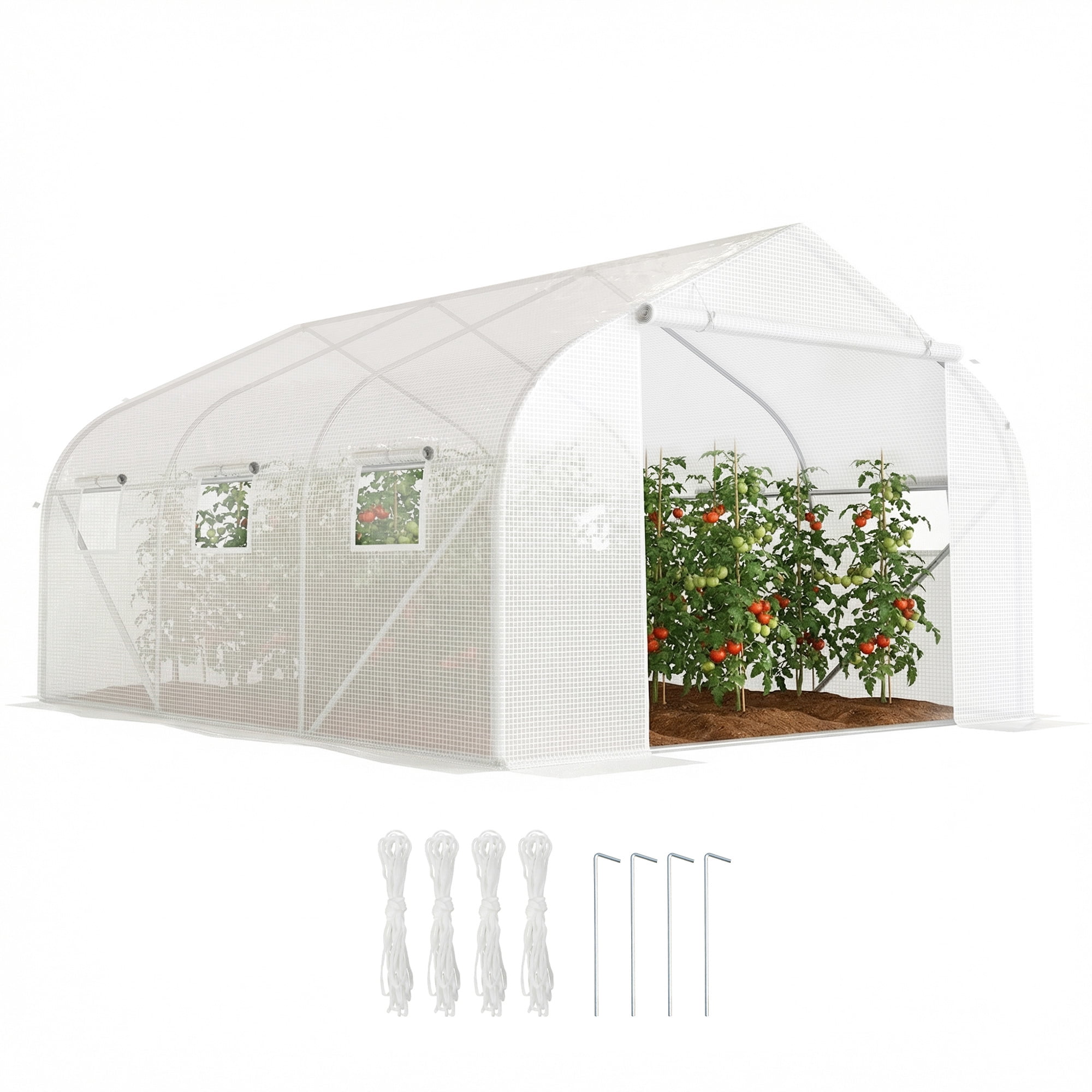 Click here for Outsunny 15x10x7 Heavy Duty Walk-In Tunnel Greenho... prices