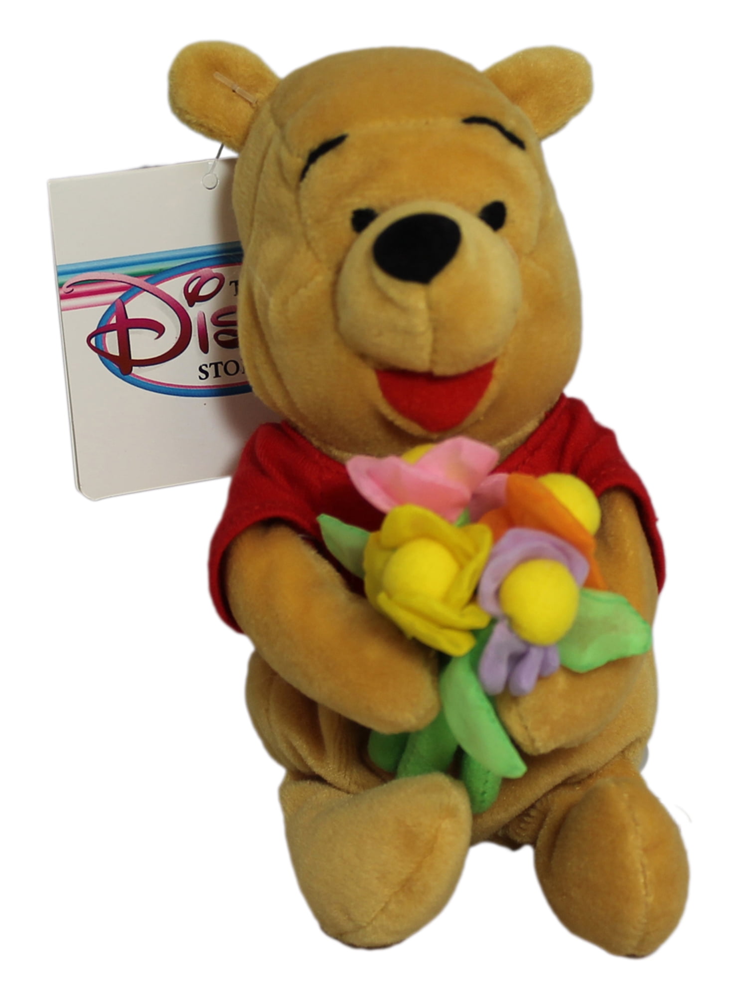 Disney Plush: Pooh Bear with Flowers | Stuffed Animal - Walmart.com