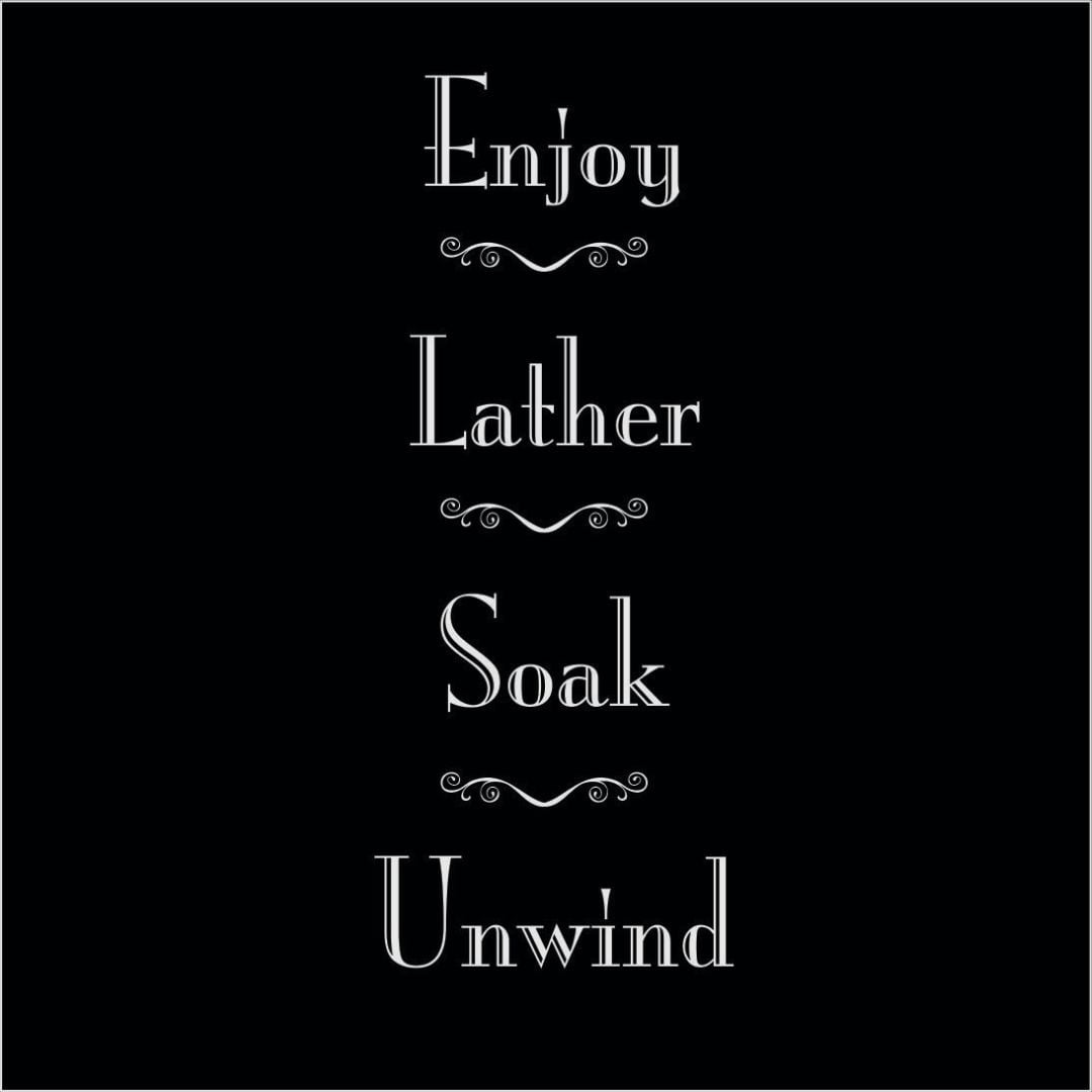 Enjoy Lather Soak Unwind Vinyl Decal - Large - White - Walmart.com