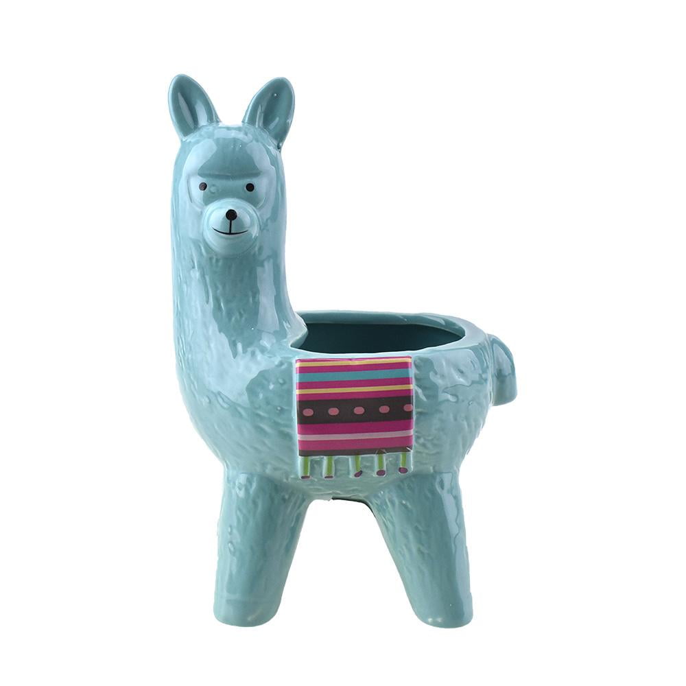 Llama Ceramic Plant Pot, 8-Inch - Walmart.com