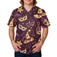 Iaqnaocc Mardi Gras Scrubs for Men Plus Size Carnival Prints Moisture ...