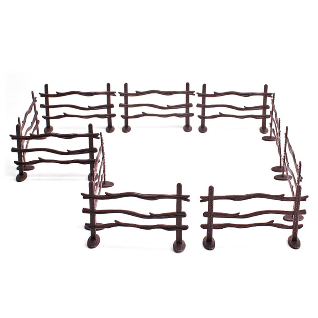 Dollhouse Miniature Farmhouse Fence Set Set of 10 Pieces Model Scene ...