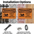 Swim At Your Own Risk OSHA WARNING Rigid Plastic Sign 10 Inch x 7 Inch ...