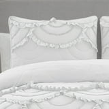 Free Shipping! Design Studio Scallop Ruffle White 3-Piece Soft Quilt ...