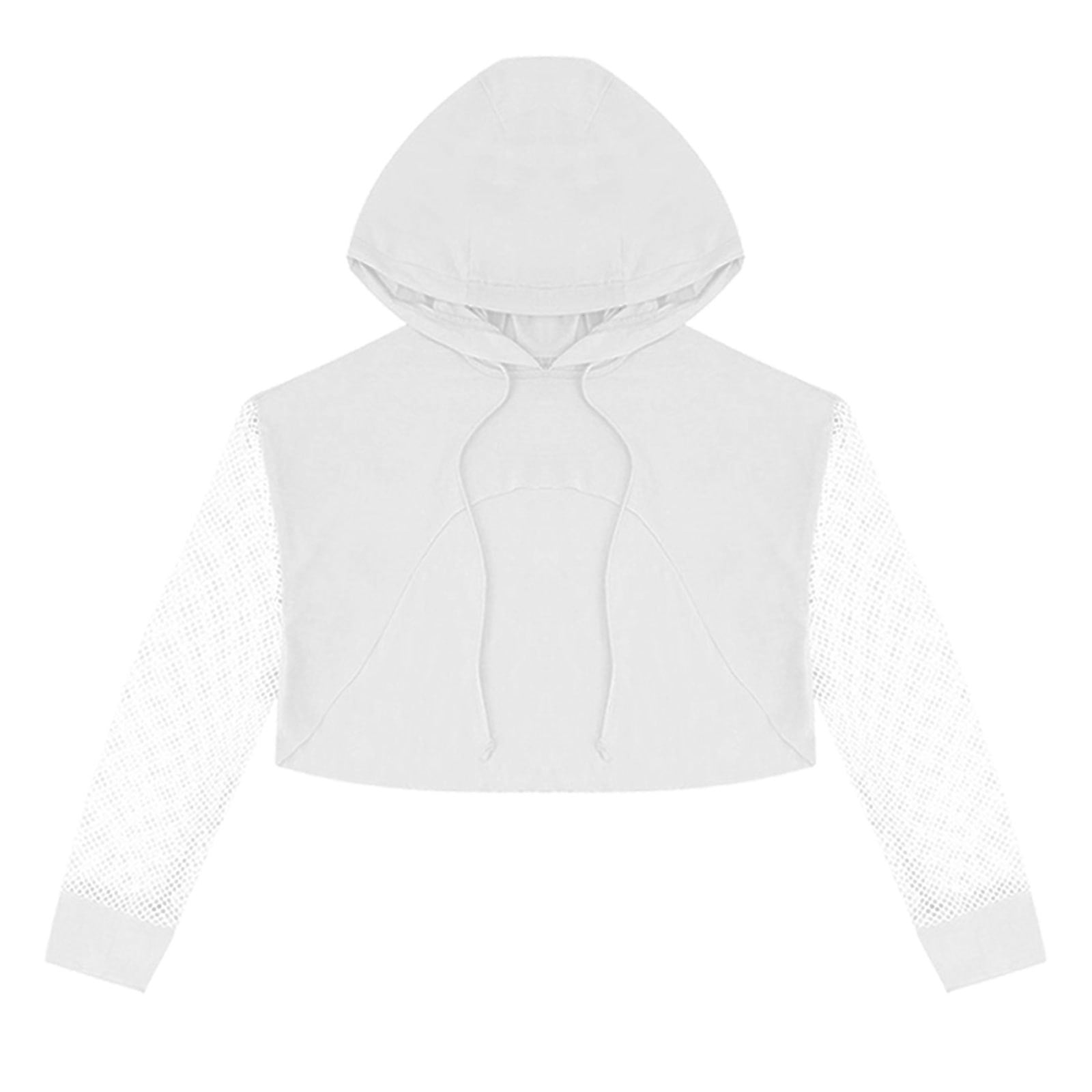 MSemis Kid Girls Sports Active Hooded Shirt Dance Crop Top - Walmart.com