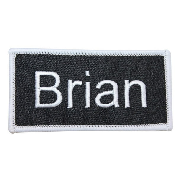 Brian Name Tag Patch Uniform ID Work Shirt Badge Embroidered Iron On ...