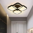 ADISUN Square LED Ceiling Light Black Flush Mount Nordic Style Ceiling ...