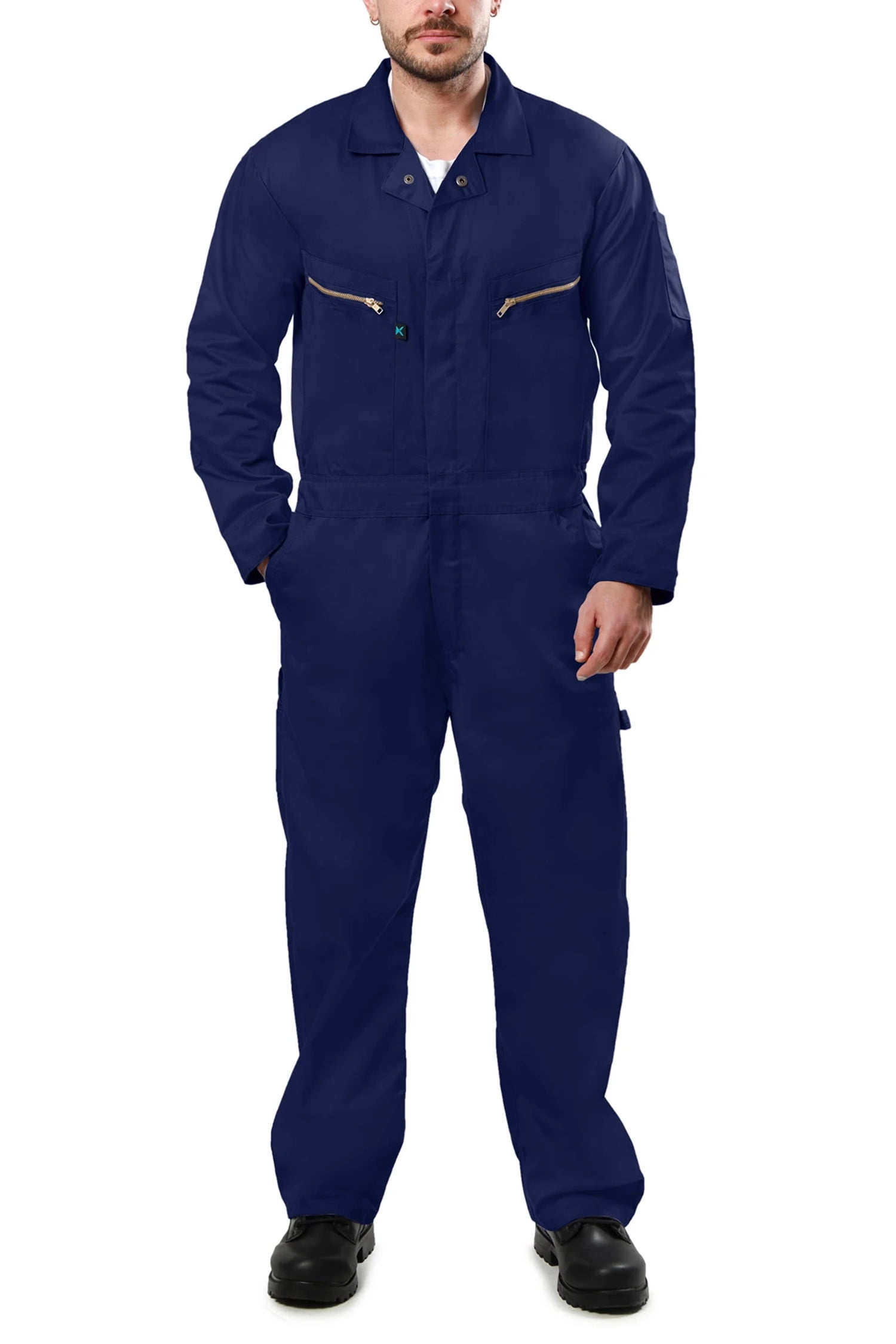 Big Smith Blue Denim Distressed Button Fly Utility Work Overalls Size ...