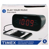 Timex Audio T231GRY2 AM/FM Dual Alarm Clock Radio with Digital Tuning ...