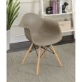 Furniture of America Ashton Plastic Dining Arm Chair in Light Brown ...