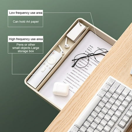 Under Desk Drawer Slide Out Table Organizer Plastic Shelf Sliding ...