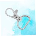 BESTYASH 100Pcs Metal Key Chain Hooks with Swivel D Ring Solid Plated ...