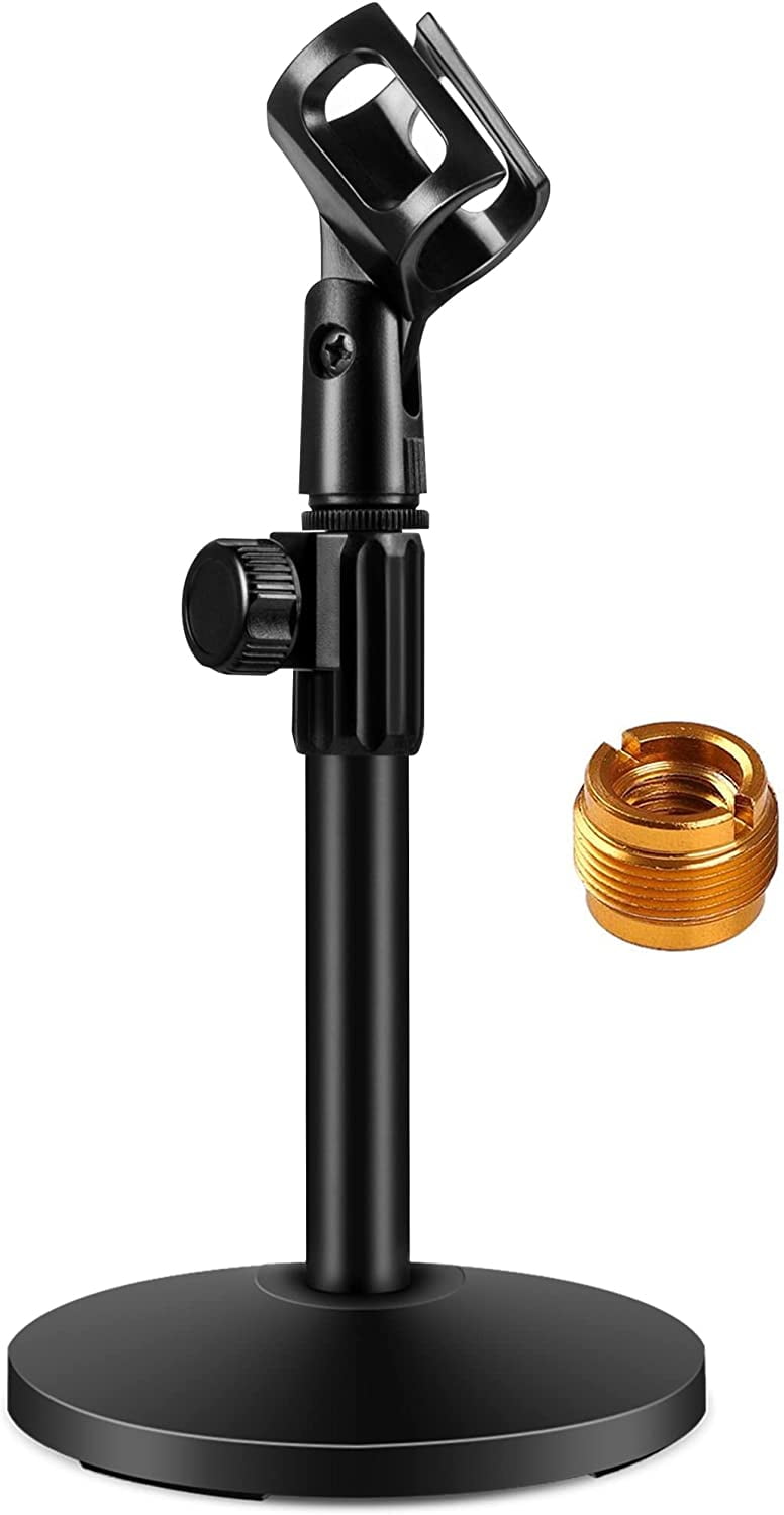 Desktop Microphone Stand, Xhefa Mini Portable Table Stand Adjustable ...