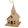 3 Unpainted Paper Mache Churches - Decorative Pieces for Religious ...