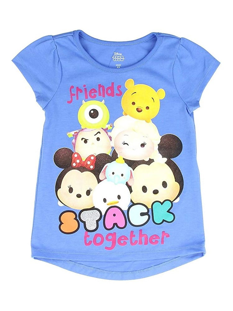 Disney Tsum Tsum Little Girls' Tee, Blue (5) - Walmart.com