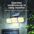 CaraMart Solar Wall Light Outdoor 4 Head Dual Motion Sensor Waterproof ...