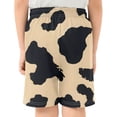 BZSMCE Adjustable Drawstring Casual Shorts With Light Yellow Cow ...