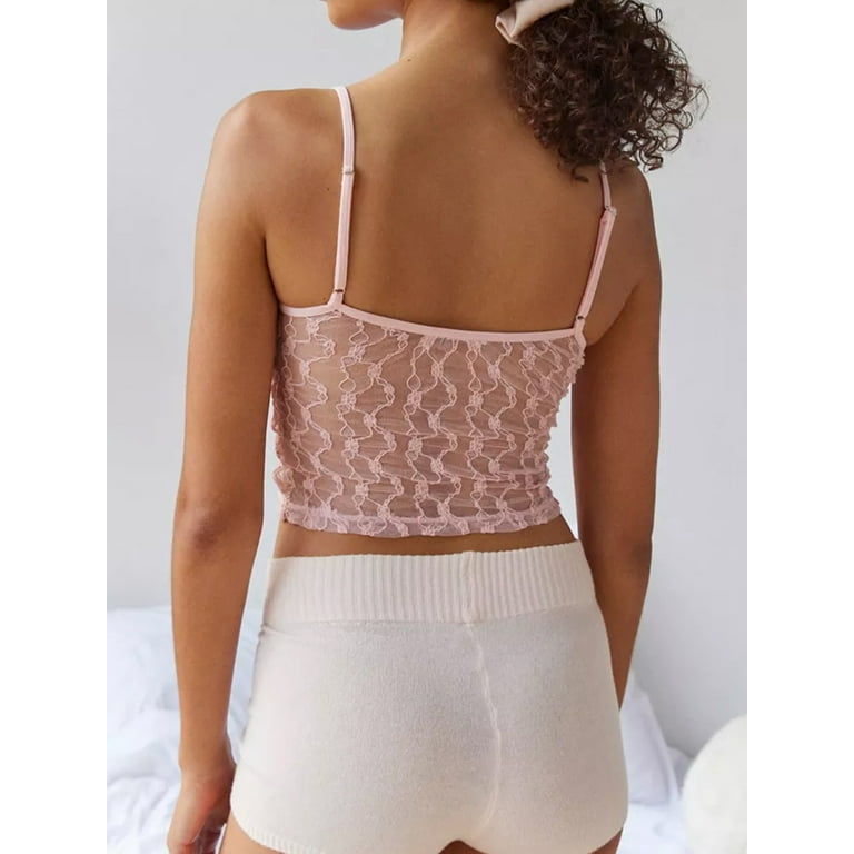 FEORJGP Women's Summer Sexy Camisole Sheer Mesh Cami Tops FEORJGP Women's Summer Sexy Camisole Sheer Mesh Cami Tops