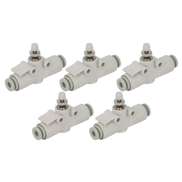 Pneumatic Fitting,5PCS Throttle Valve Straight Pipe Throttle Valve ...