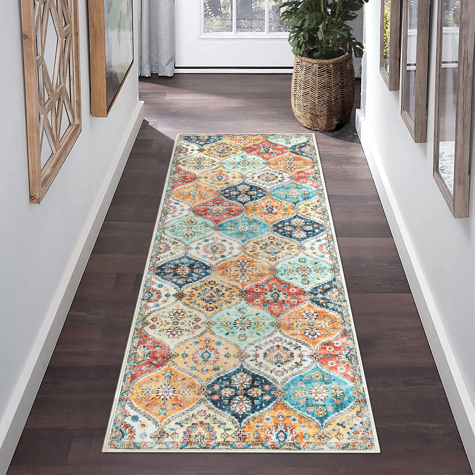 Click here for Hasoo 2 X 6 Runner Rug For Hallways Floral Washabl... prices