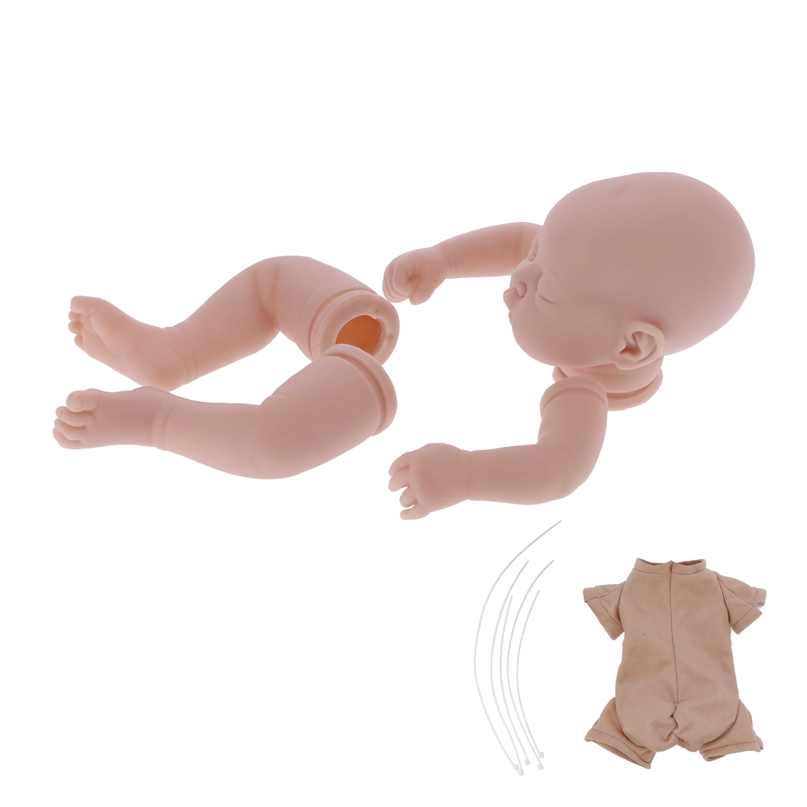 Anggrek Unfinished Reborn Doll Parts 19 Inch Simulation Unpainted Reborn Doll Kit Silicone Unfinished Baby Doll Mold Parts Set reborn Doll Mold