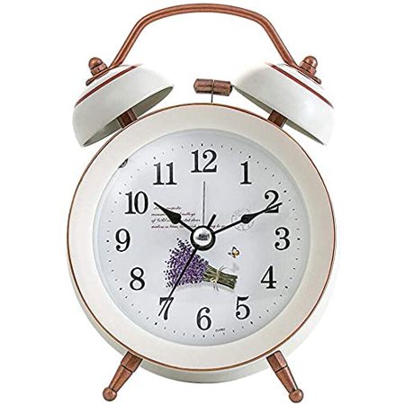 Bell Alarm Clock Heavy Sleepers Loud Small Desk Clock Bells Battery ...