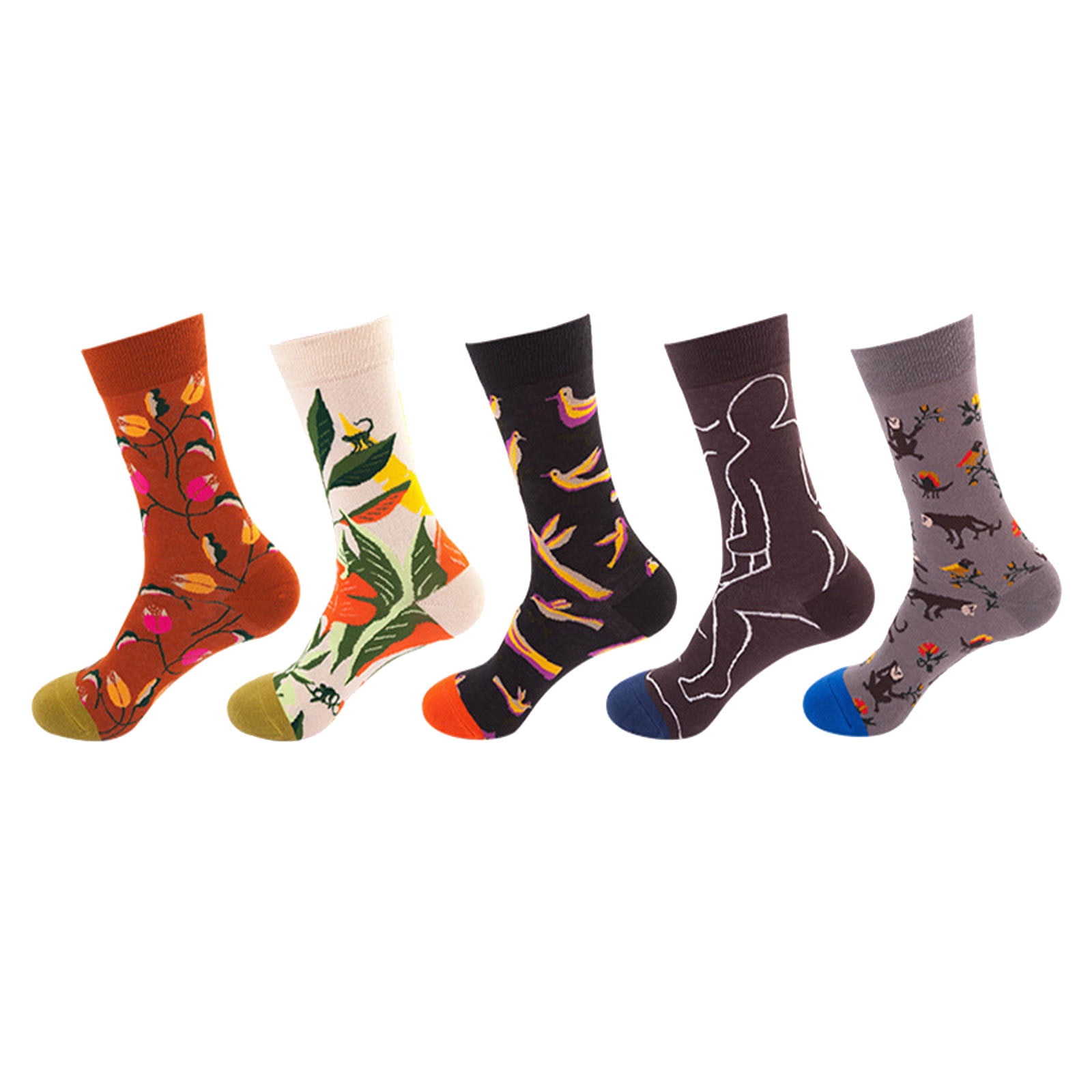 Click here for Cuekondy Multicolor Socks 5 Pairs Women Socks Prin... prices