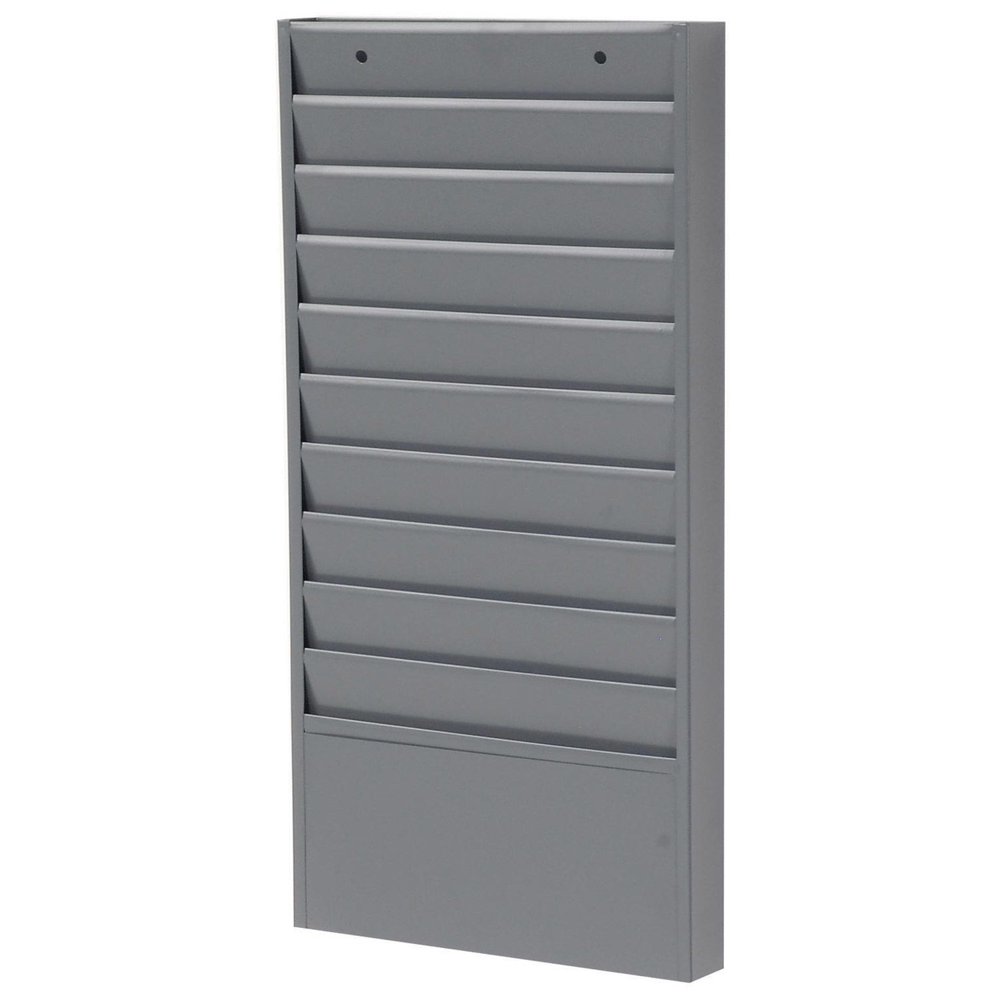 Steel Medical Chart Hanging Wall File Holder, 10 Pockets, Gray ...