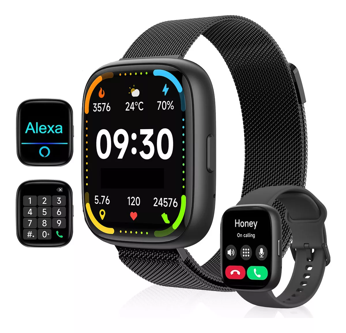 Reloj Inteligente 1.83" Alexa Bluetooth Llamada Smartwatch Idw26 Correa ...
