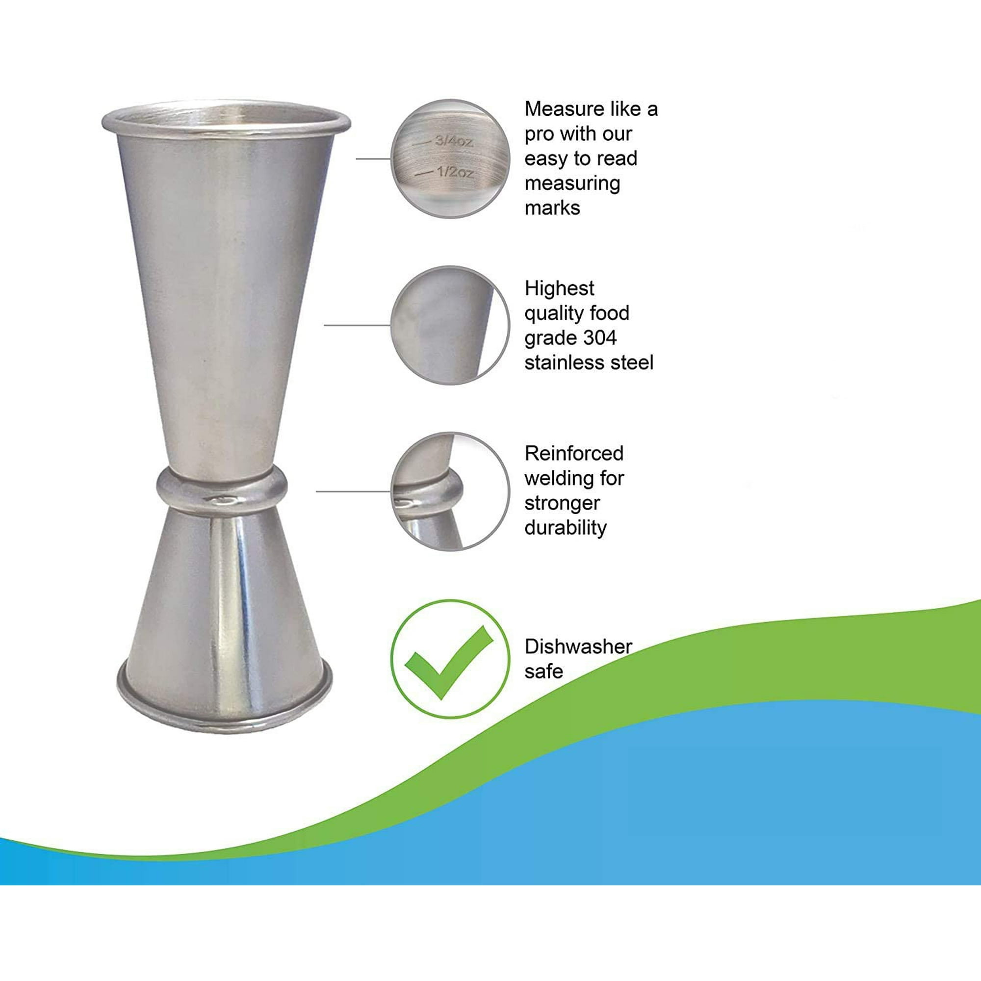 Click here for Chlua Premium Japanese Style Double Cocktail Jigge... prices